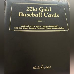 Other | 22k Gold Baseball Cards Danbury Mint 5 Cards | Poshmark